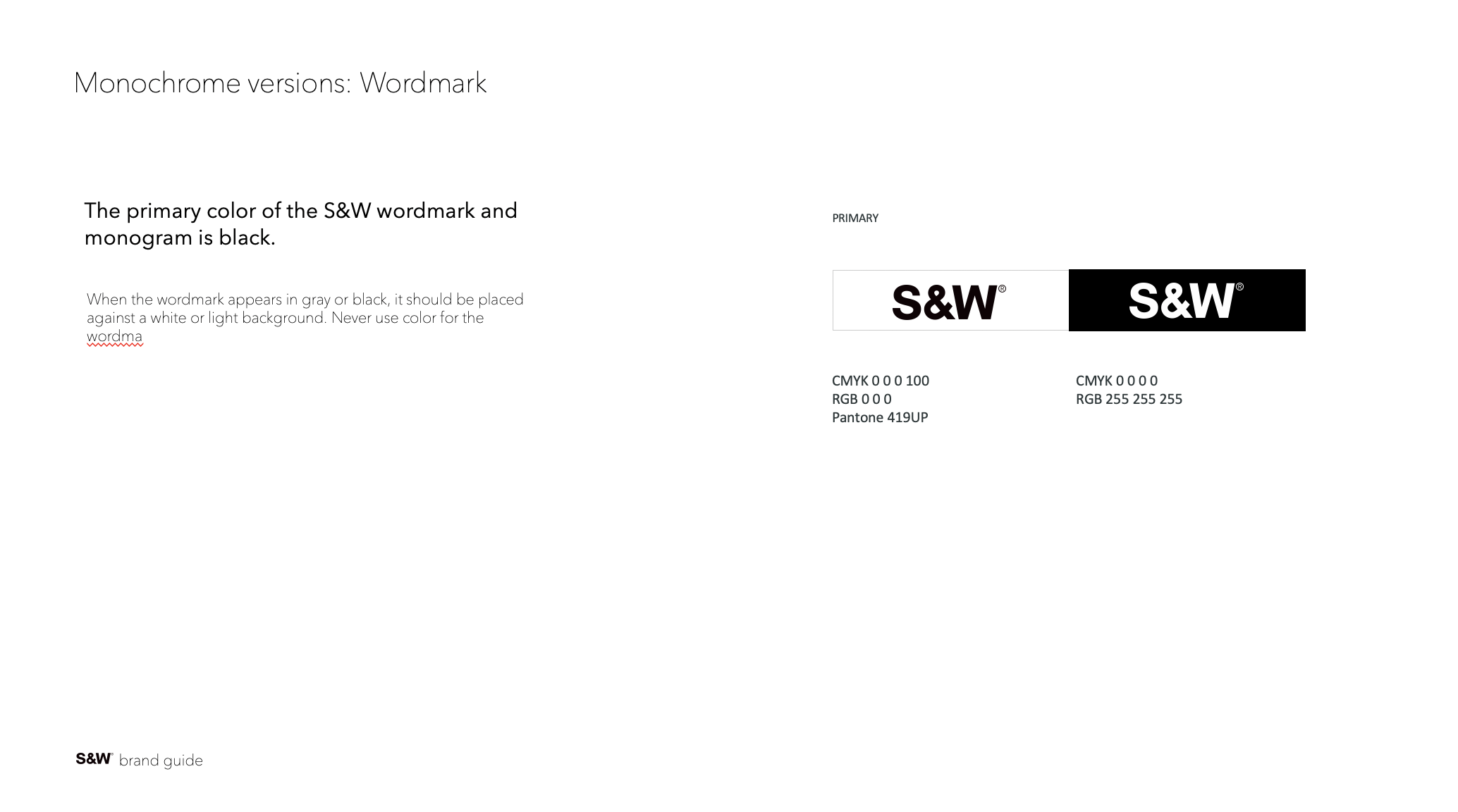 S&W Branding – Rei Yao